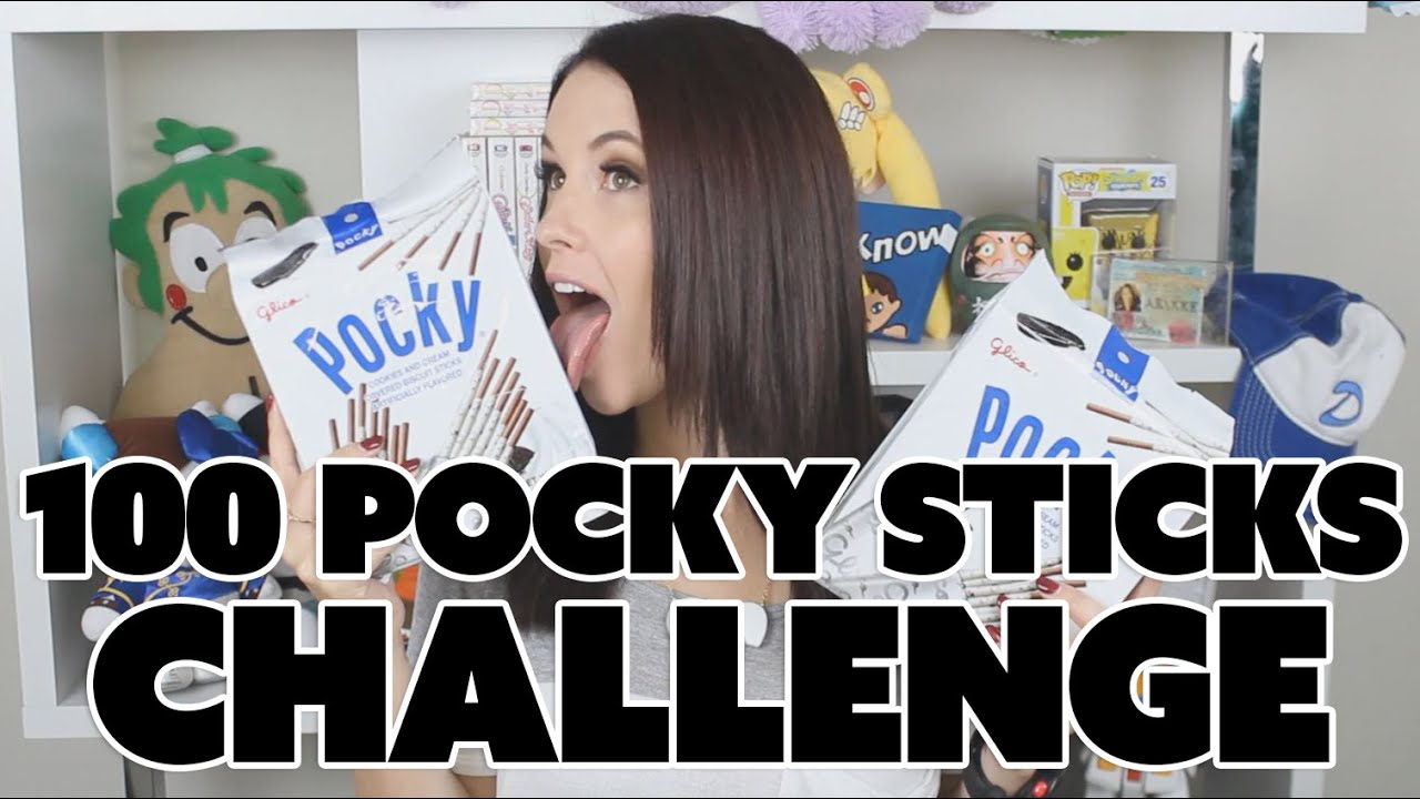 100 Pocky Sticks CHALLENGE! - Meg Turney - YouTube