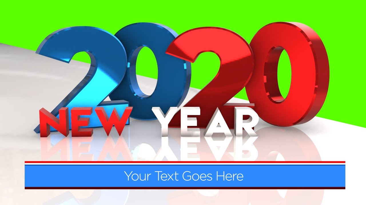Colorful 3D Animated Green Screen Intros For New Year 2020 - YouTube