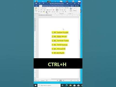how to find and replace in word || find and replace shortcut #shorts # ...
