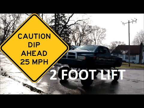 2 FOOT LIFT KIT TEST DRIVE [ FRANKEN RAM ] - YouTube