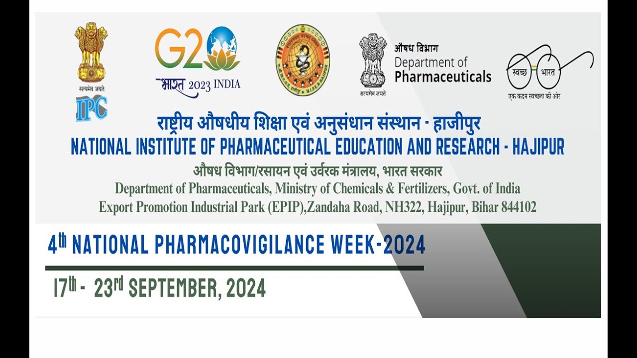 4th National Pharmacovigilance Week 2024 from September 17 -23 ...