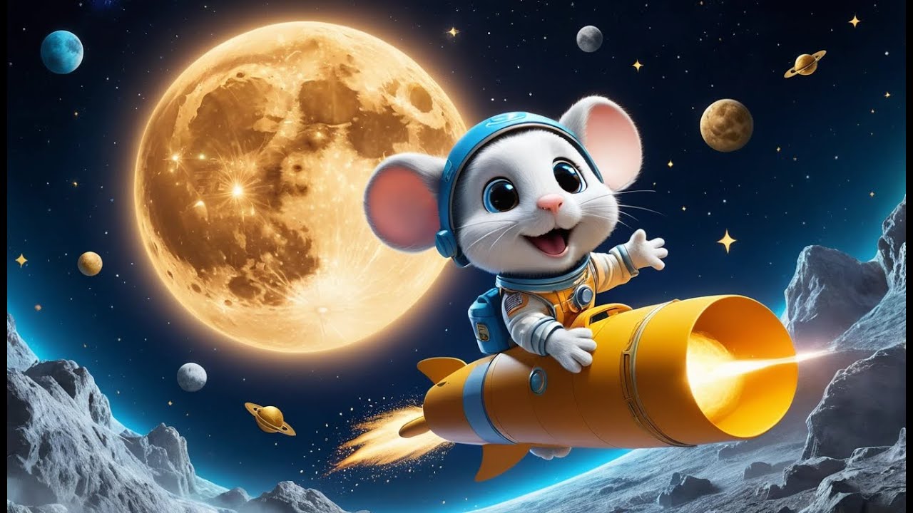 The Moon Mouse and His Cheese Rocket | Fun Space Adventure Song for ...