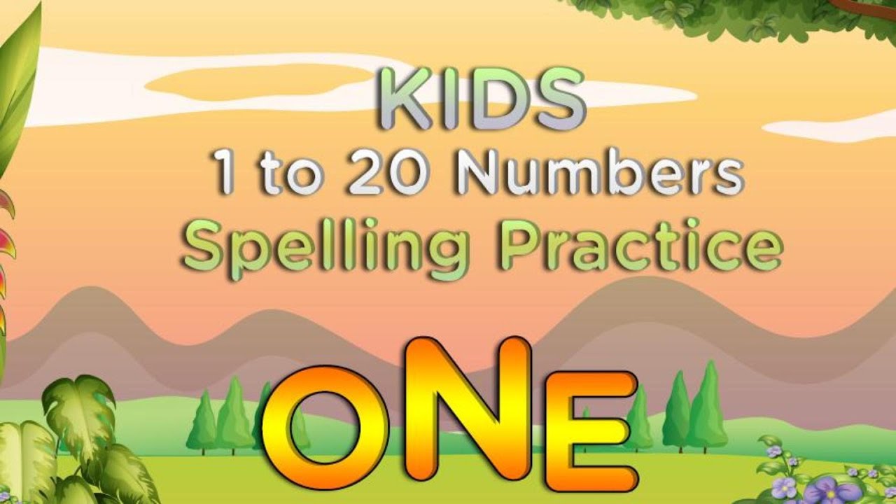 Number Name 1 to 20, Number name 1-20, Number Name with spelling, Number Name for kids, with ...