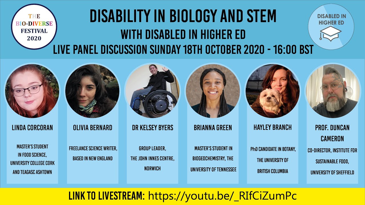 BDF 20: Disability in Biology and STEM panel discussion with Disabled ...