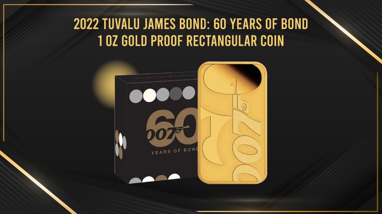 2022 Tuvalu James Bond Gold Proof Rectangular Coin - 1 oz | BOLD ...