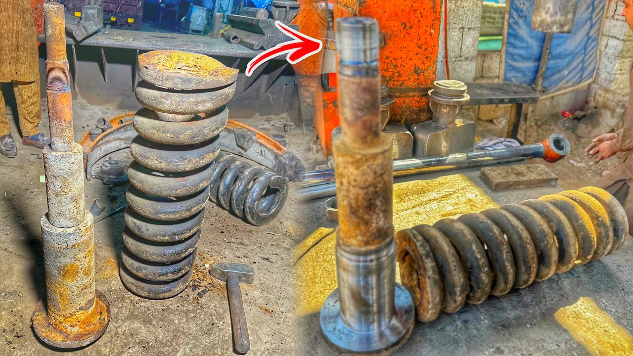 How To Repair CAT 320c Excavator Track Adjuster Recoil Spring | Track ...