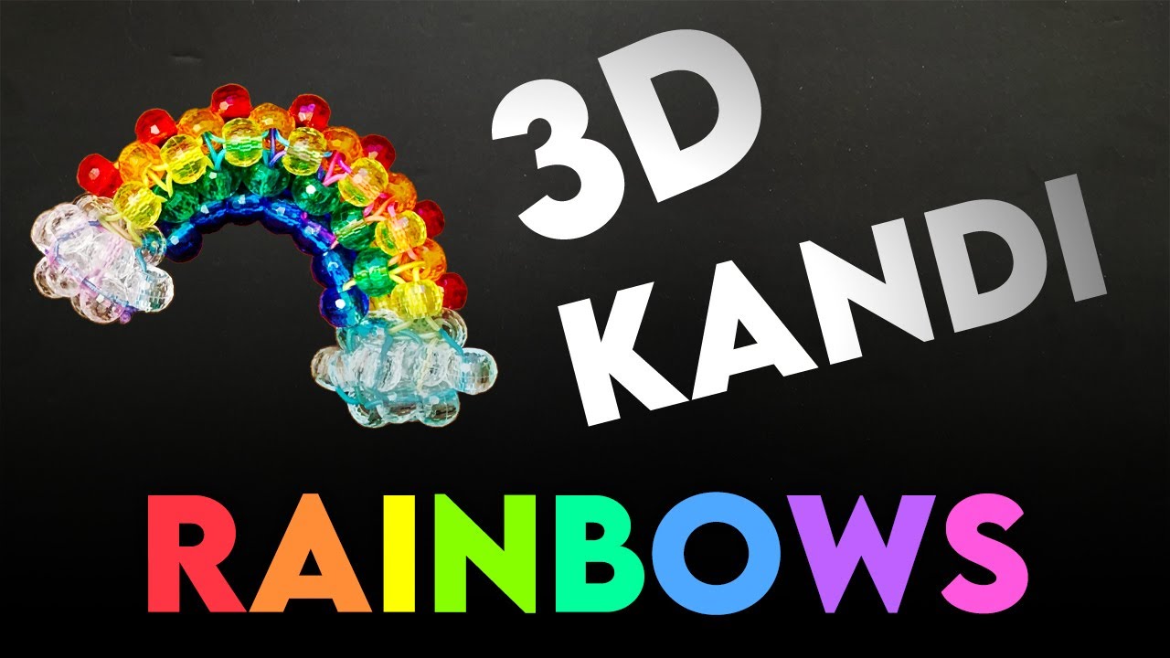 3D Kandi Rainbow Two Ways | Kandi Tutorial - YouTube