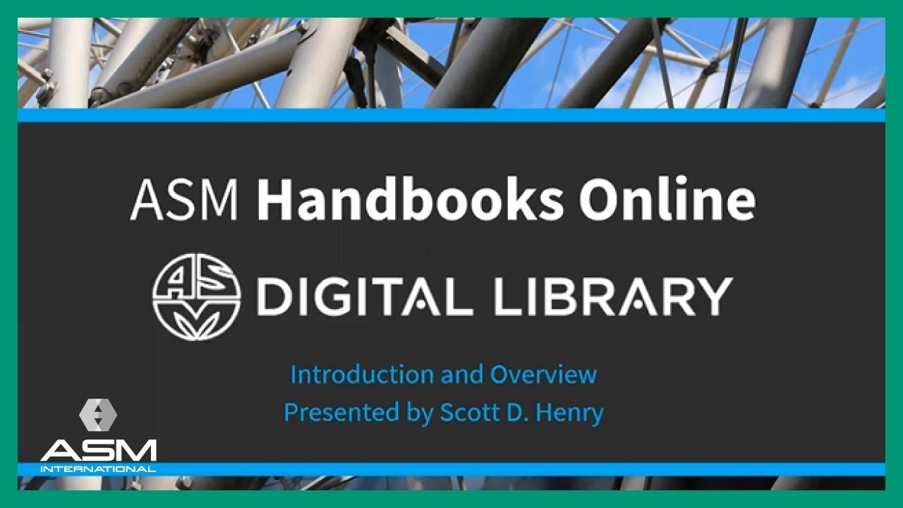 ASM Handbooks Online Demonstration - YouTube
