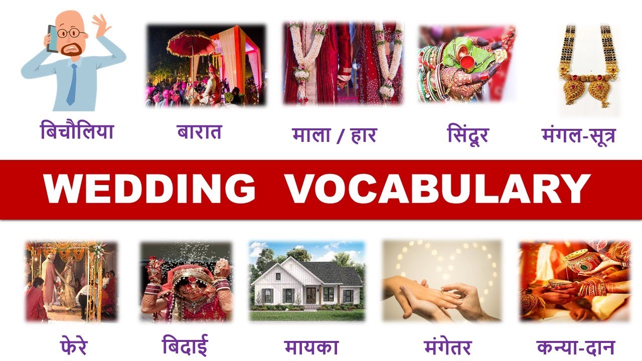Wedding Vocabulary in English | Marriage Related English Words With ...