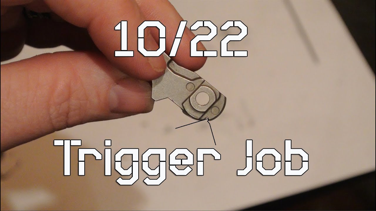 Ruger 10/22 Trigger job from 7lbs to 3.5lbs - YouTube