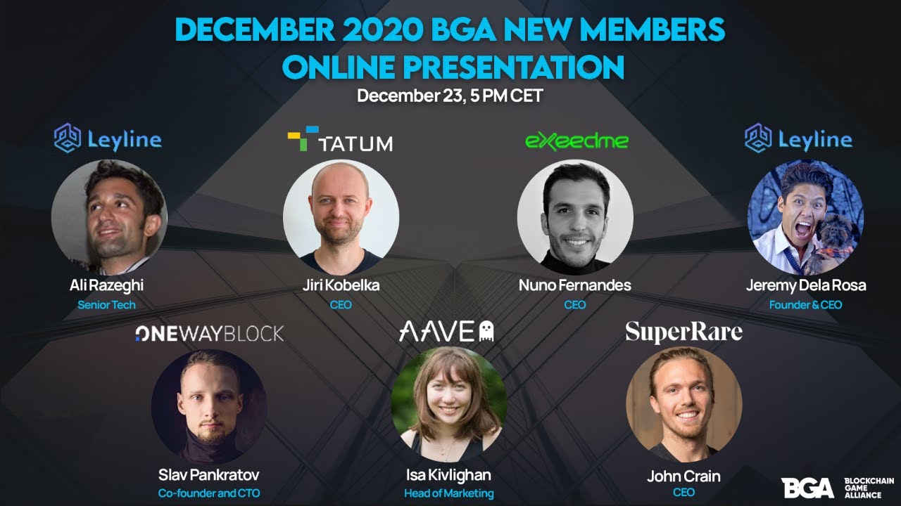BGA December 2020 - New Members Presentation Event! - YouTube
