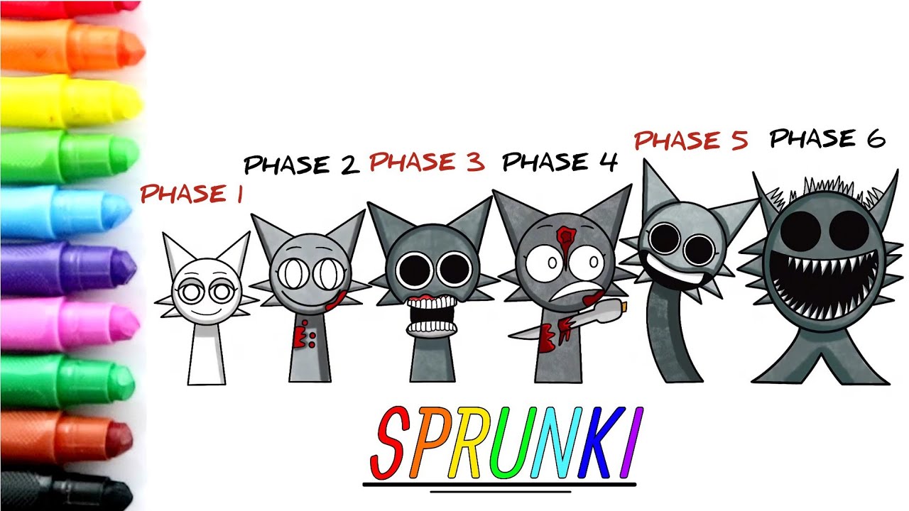 How To Draw WENDA PHASE 123456 (Sprunki Incredibox) - YouTube