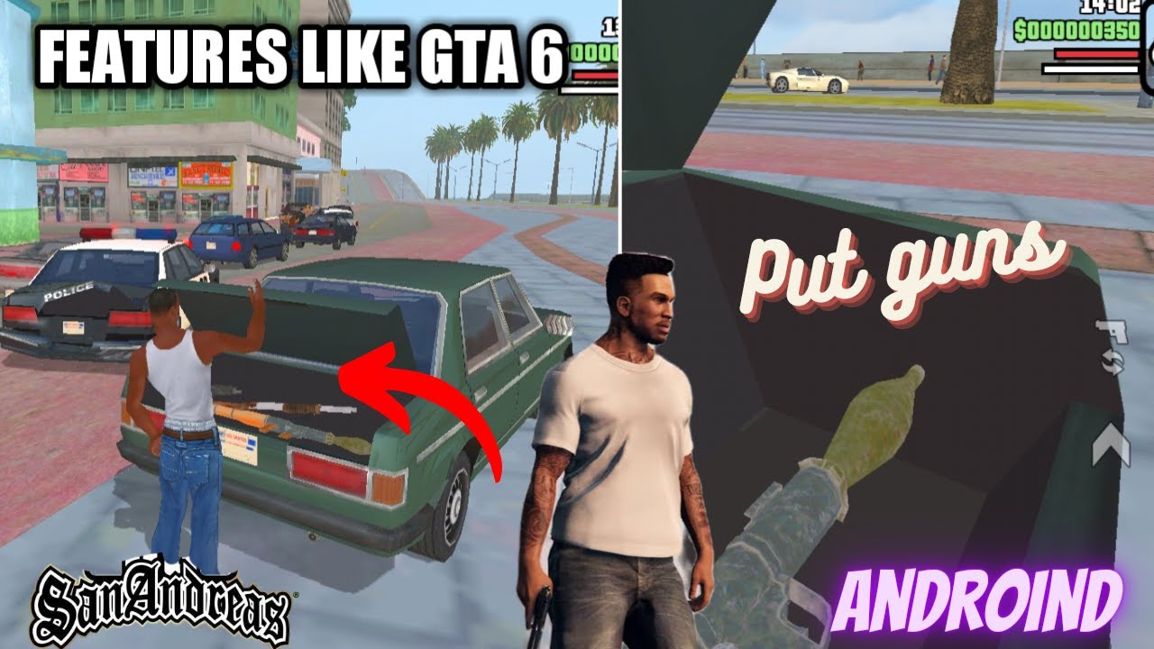*GTA 6 * PUT GUNS IN CAR REALISTIC MOD FOR GTA SA ANDROID, GTA SA ...