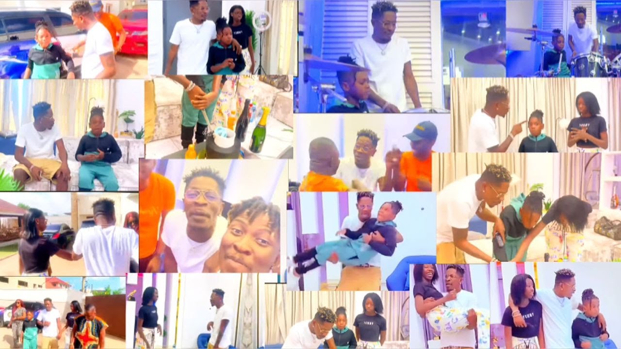 Shatta Wale Re-Unites With His Son Majesty & Daughter Guchi: Watch How ...