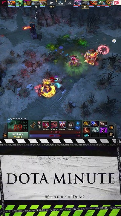 QUEEN OF PAIN, MUERTA Dota2 #dotawtfmoments #dota2highlights #spirit dota #dota team # ...