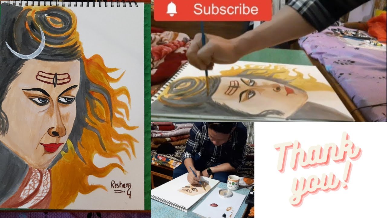 Lord Shiva Painting | Ram Nawami Special | Resham Gurung Art - YouTube