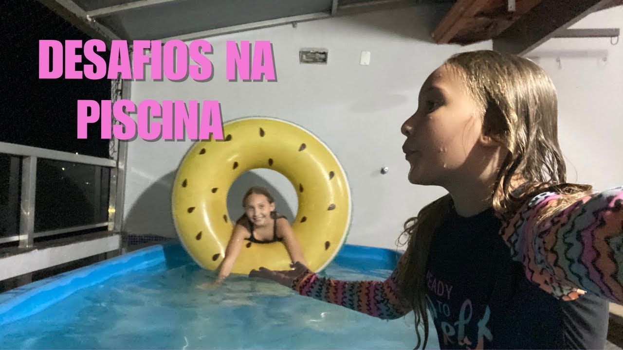 Hoje é dia de desafio na piscina!! Quem será que ganhou? - YouTube