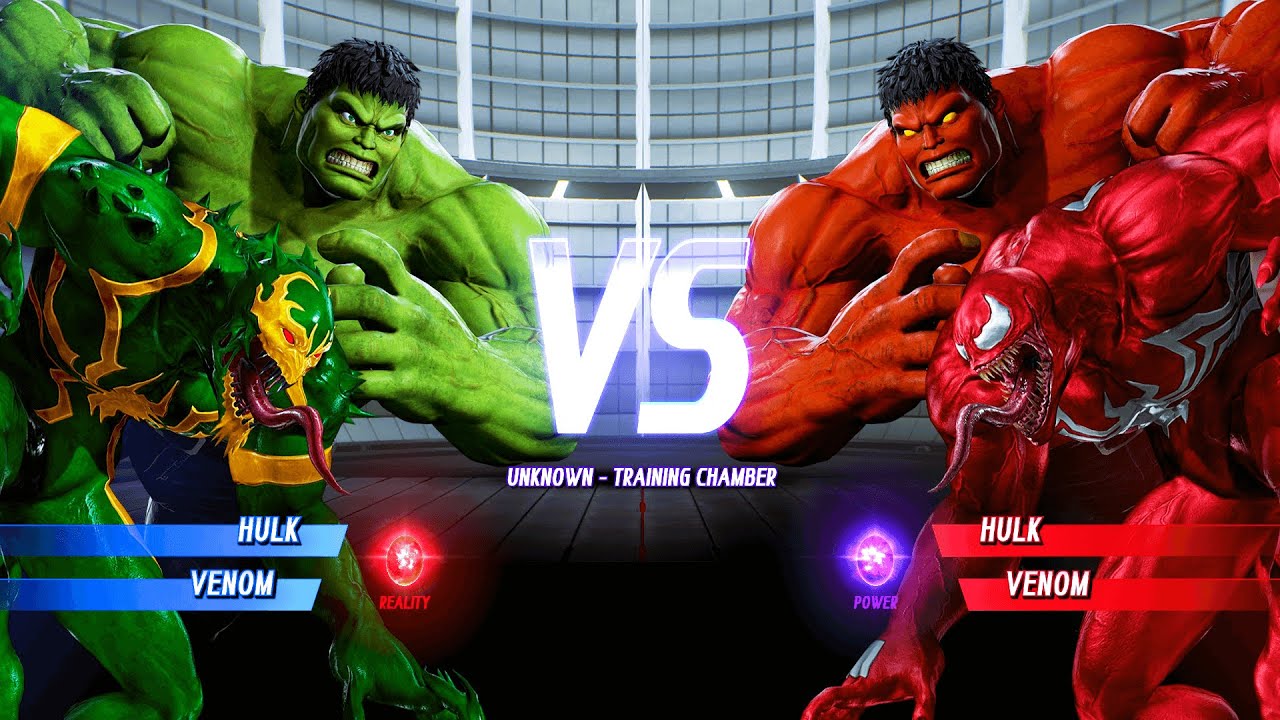 Green Hulk & Green Venom vs Red Hulk & Red Venom (Hardest) Marvel vs ...