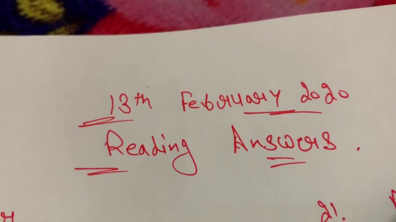 13 February 2020 IELTS reading answers |The invigilator - YouTube