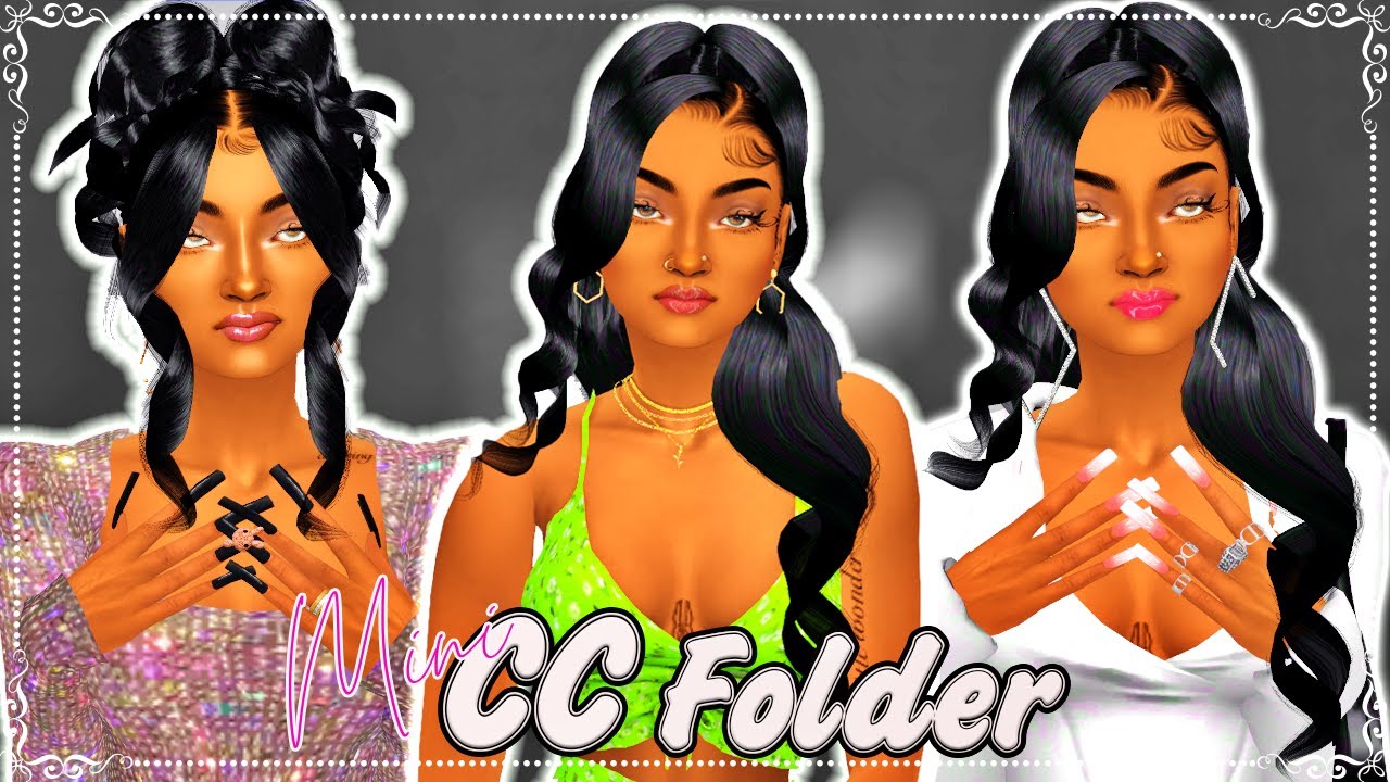 The Sims 4|| Mini Urban CC Folder Lookbook || Sim & CC Folder Download ...