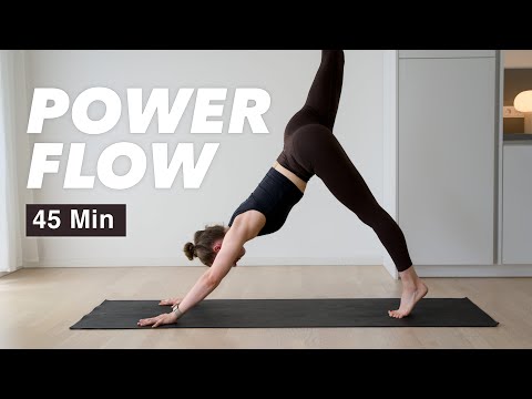 Power Flow 45 Min | Vinyasa Yoga für den ganzen Körper | Mittelstufe & Fortgeschrittene