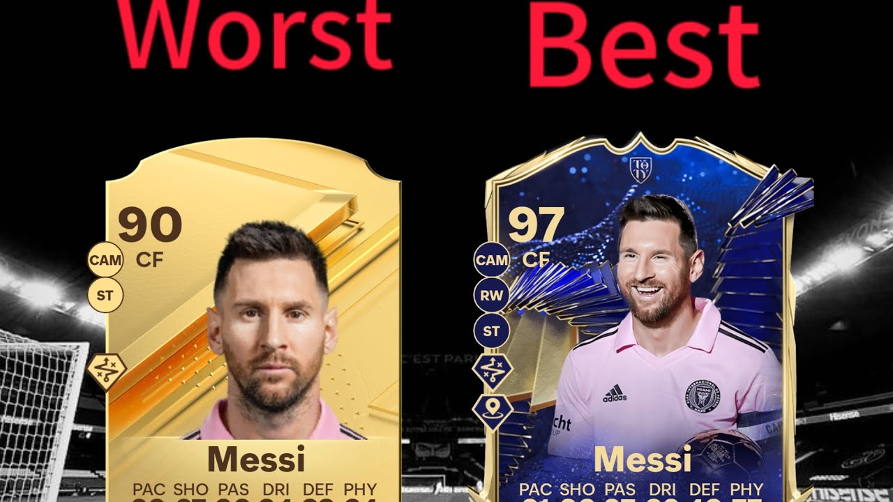 Messi's Best vs Worst fifa card in every fifa(Fifa10-Fc24)🤯🇦🇷 - YouTube