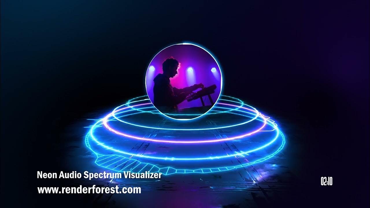 Neon Audio Spectrum Visualizer - YouTube