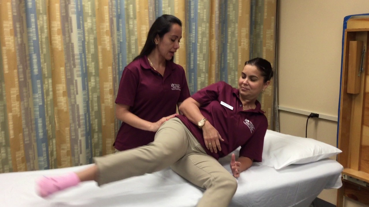 Beltran, Lina (MMT- Hip flexion, grade 2) - YouTube