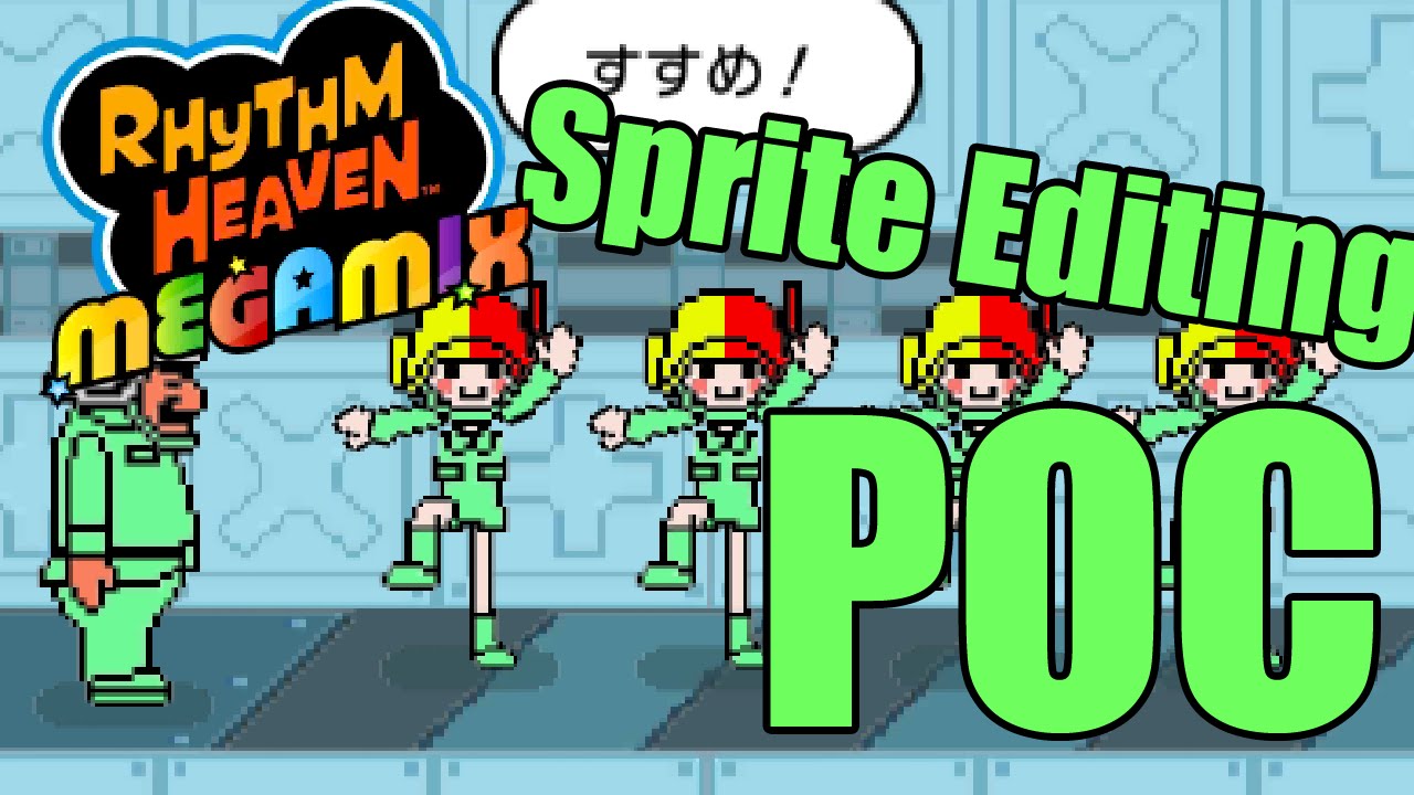 Rhythm Heaven Megamix Sprite Editing Proof of Concept (Marchers) - YouTube
