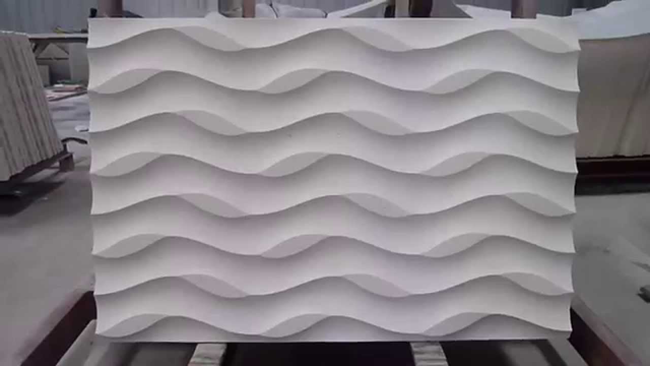 Natural Limestone 3D Design Wall Panels - YouTube