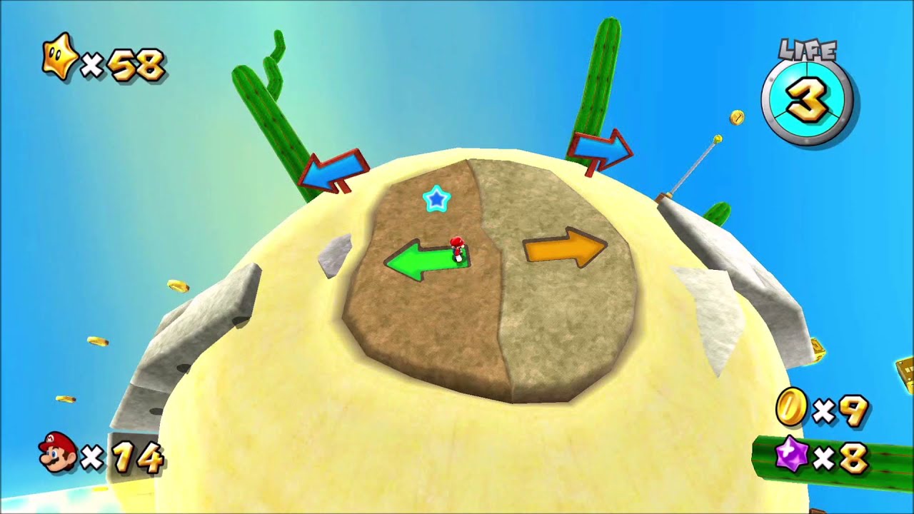 Super Mario Galaxy - Dusty Dune Galaxy - Blasting through the Sand ...