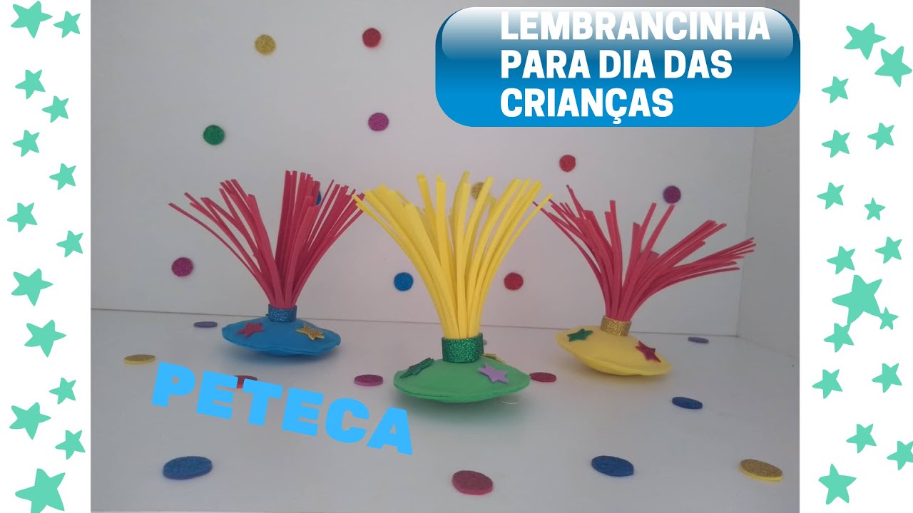 peteca feita de e.v.a para o dia das crianças - YouTube