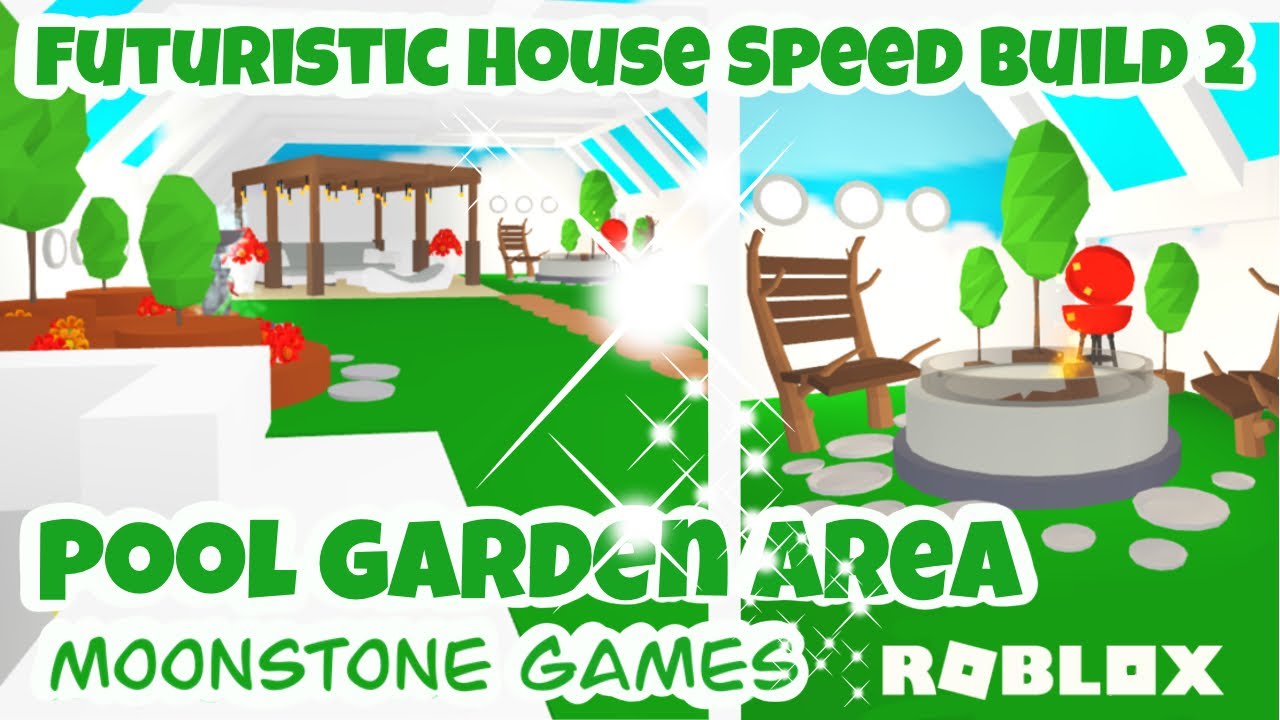 Adopt Me Futuristic House Speed Build | Part 2 - Garden Area ...