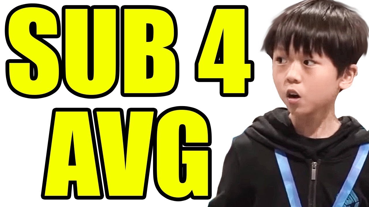Yiheng Wang - FIRST SUB 4 Average Rubik's cube 3x3 - YouTube