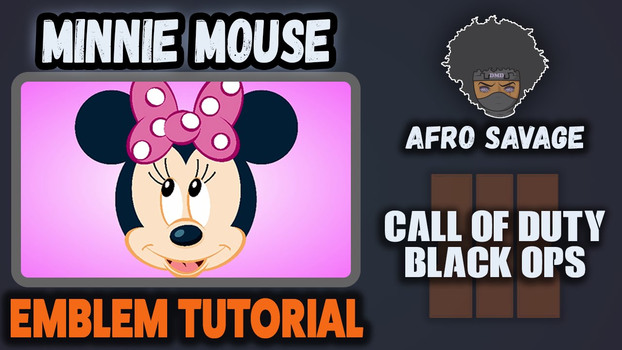 BO3 Cute Minnie Mouse Emblem Tutorial in Black Ops 3!! - Afro Savage ...
