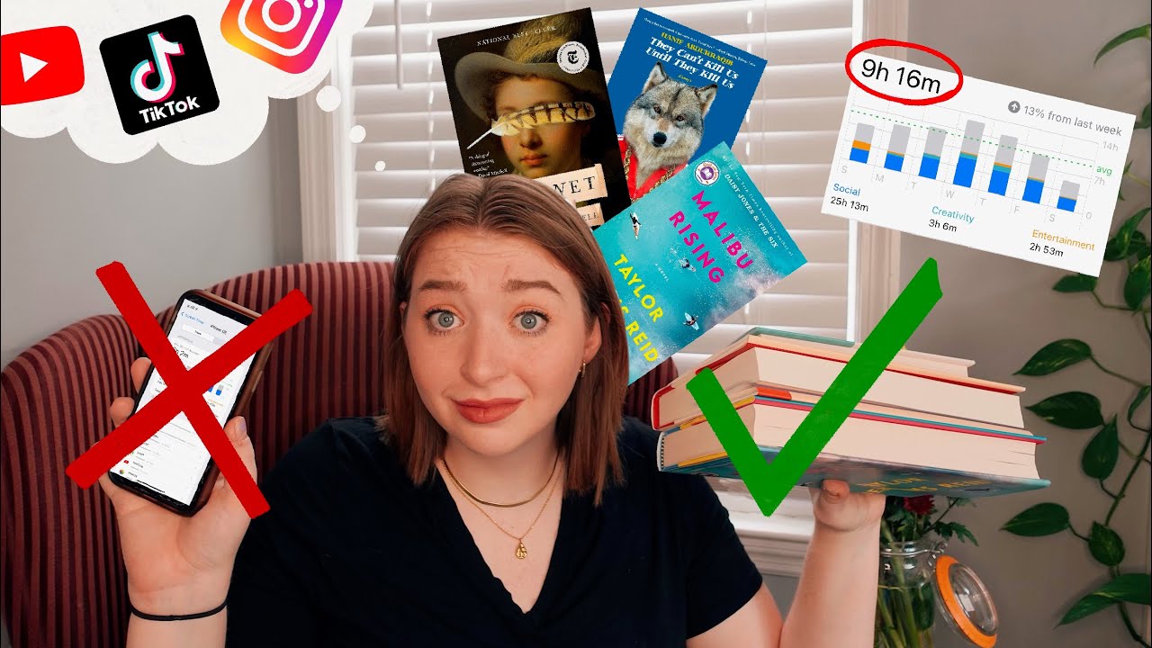 swapping my screen time for reading!! 📱 vs. 📚 - YouTube