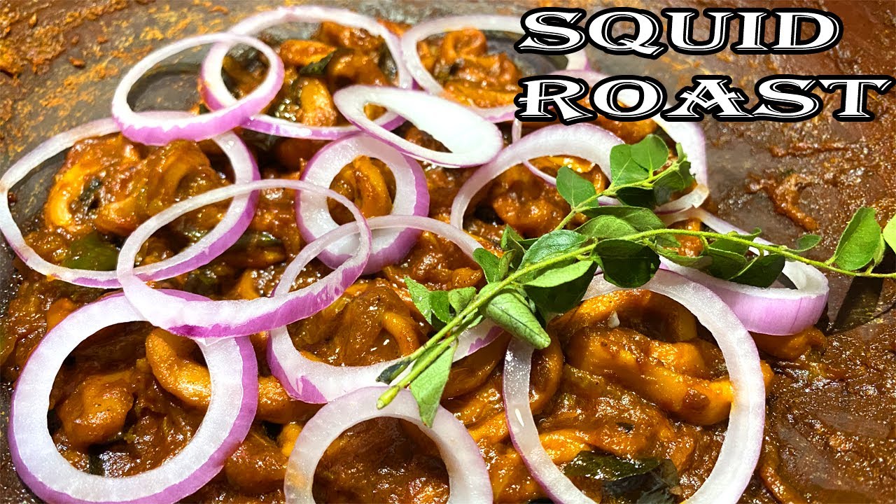 squid roast/ kerala style koonthal varattiyath - YouTube