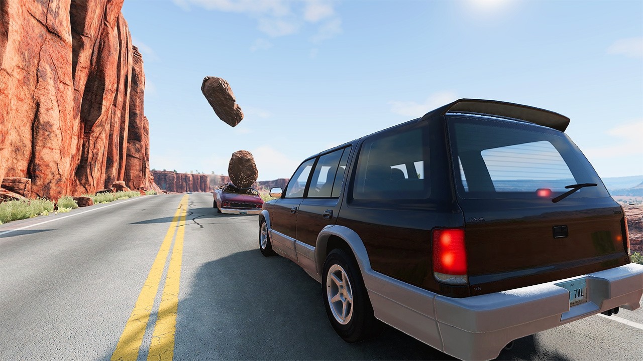 beamng drive car | Cars VS Falling Rocks - YouTube