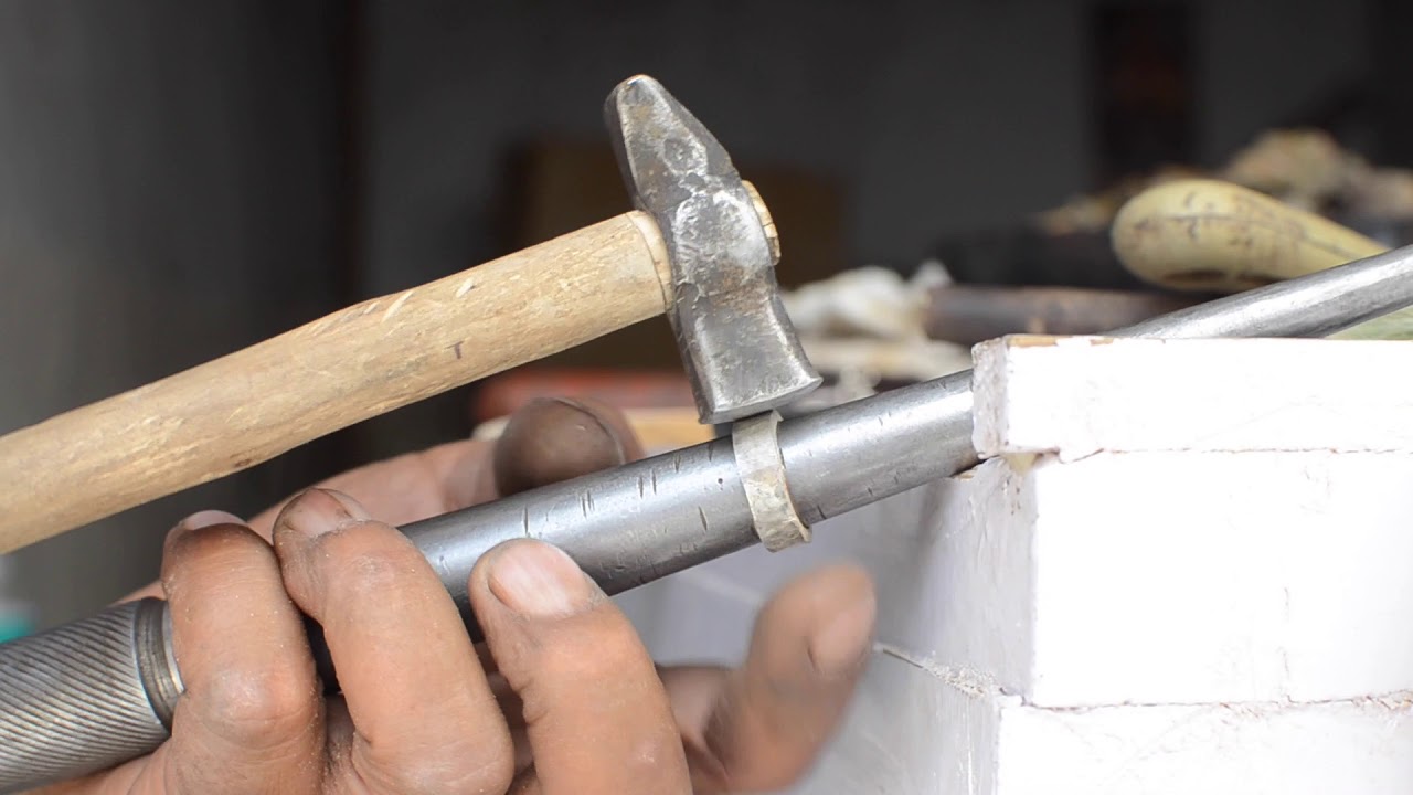 Indian GoldSmith's Handicraft - Making a Silver Ring - YouTube