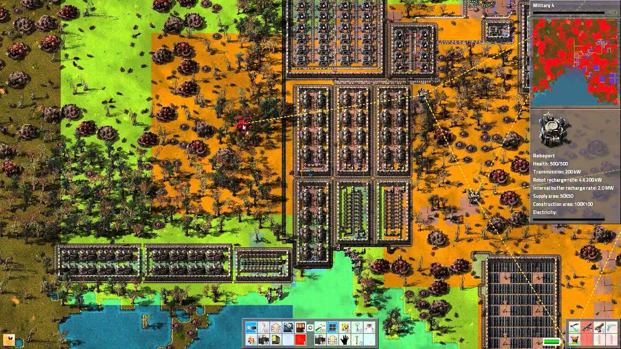 Factorio: Living With Biters Ep#77: Roboport Reinforcement And Coal ...