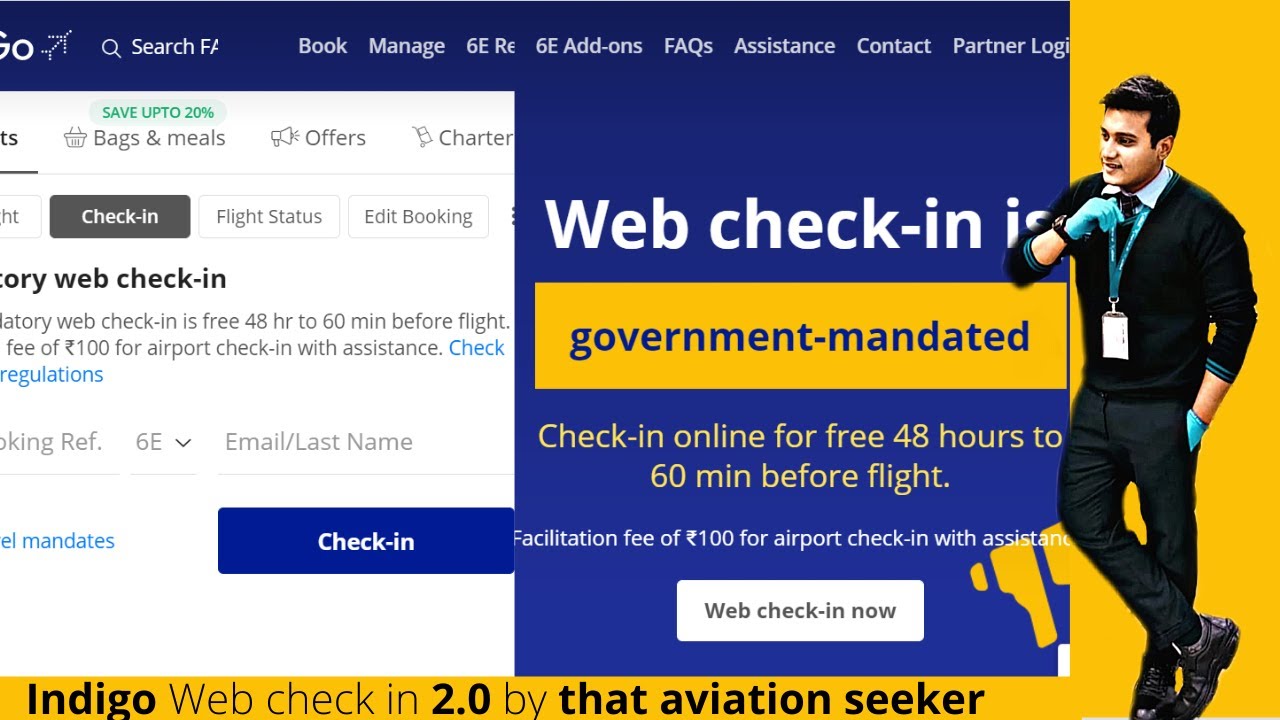 Indigo Web Check-in Kaishe Kare | How to do Indigo web check-in 2.0 ...
