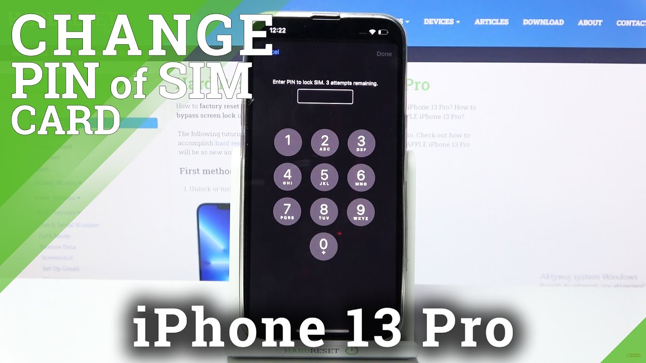 How to Set Up SIM PIN on iPhone 13 Pro - Activate SIM Protection in ...