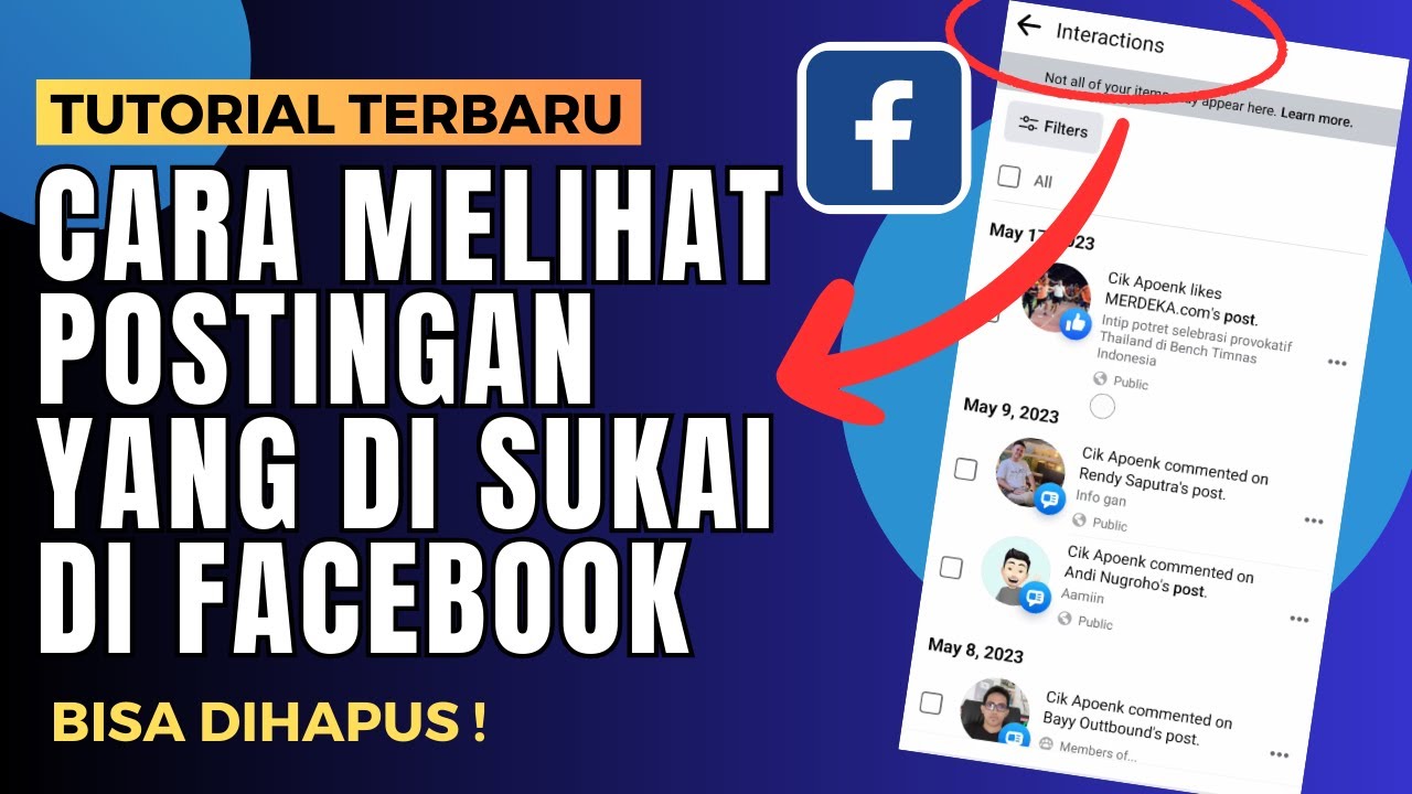 Cara Melihat Postingan Yang Disukai Di Facebook 2023 - YouTube