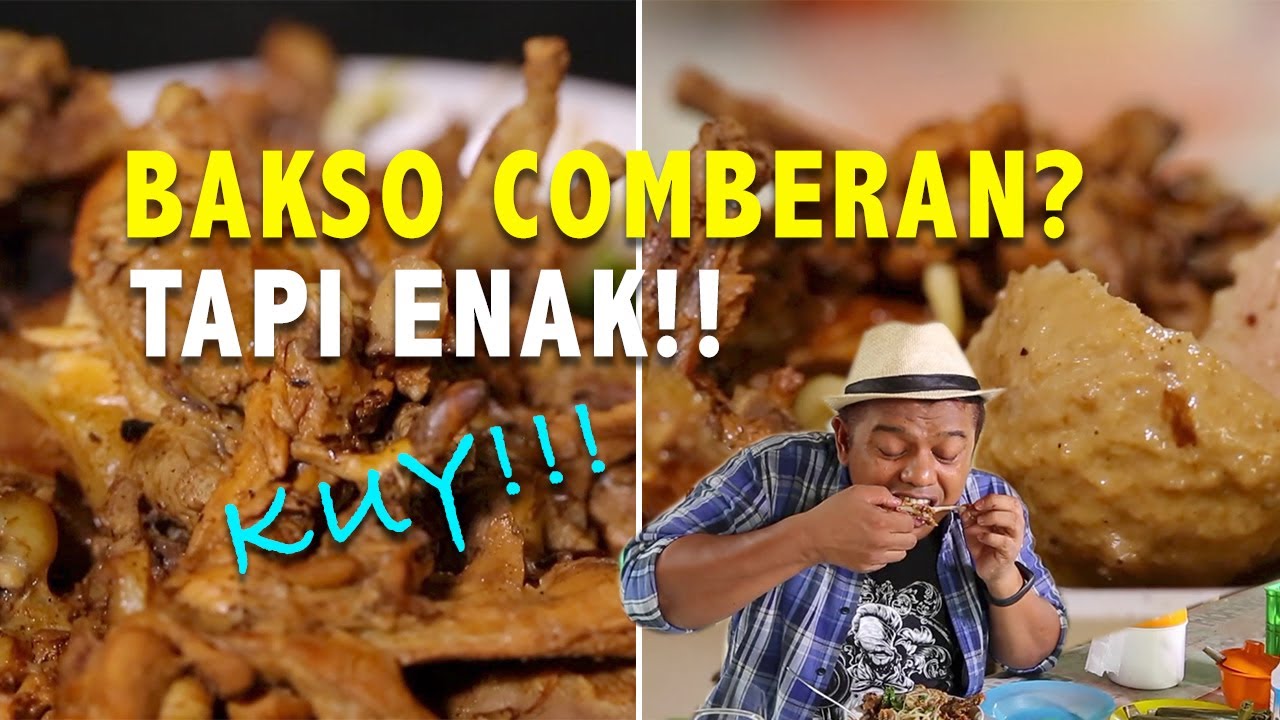 Makan Bakso Comberan! Kuahnya Hitam, Tapi Enak Loh!! - YouTube