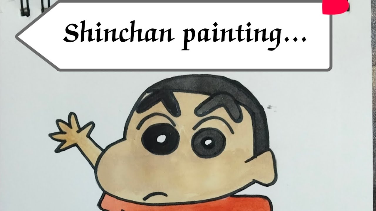 #How to draw shinchan painting?? #shinchan painting kese banaye?? - YouTube