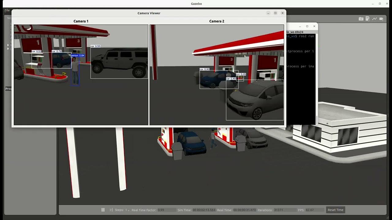 Real-Time Object Detection in ROS2 Gazebo with YOLOv8 - YouTube