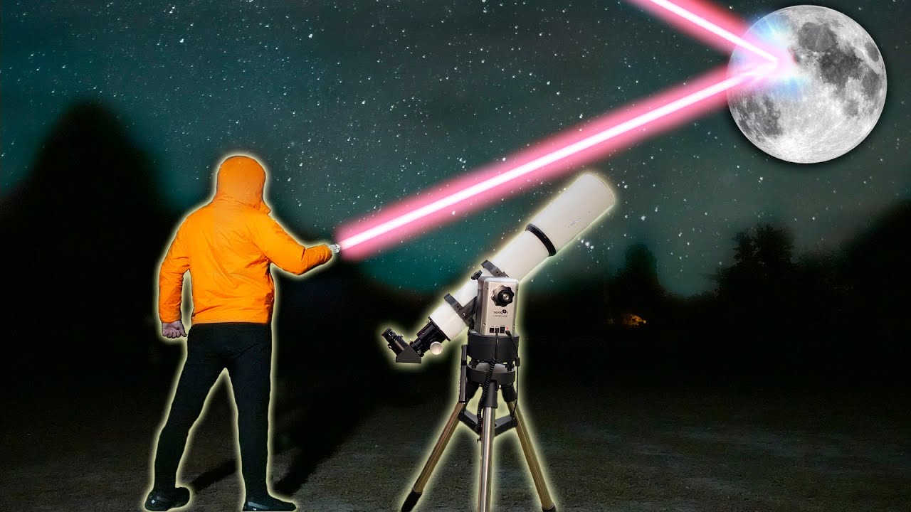 POWER LASER ATTACK at the MOON.. LOOKING through a TELESCOPE - YouTube
