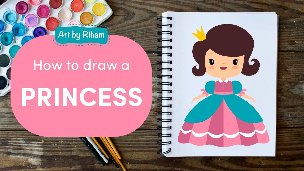 How to draw a cute princess - Easy drawing steps - YouTube