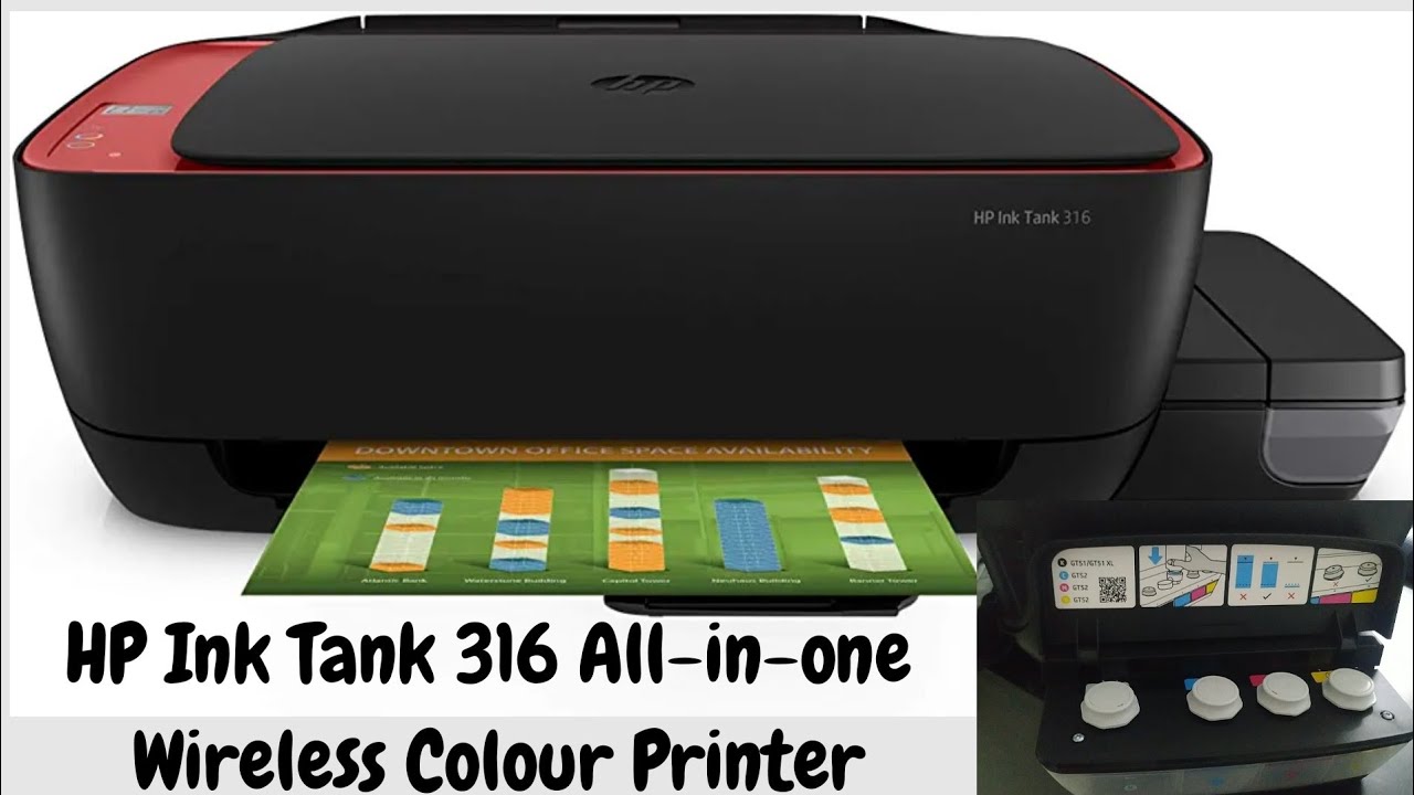HP Ink Tank 316 Wireless Printer For Home and Small Offices Unboxing ...