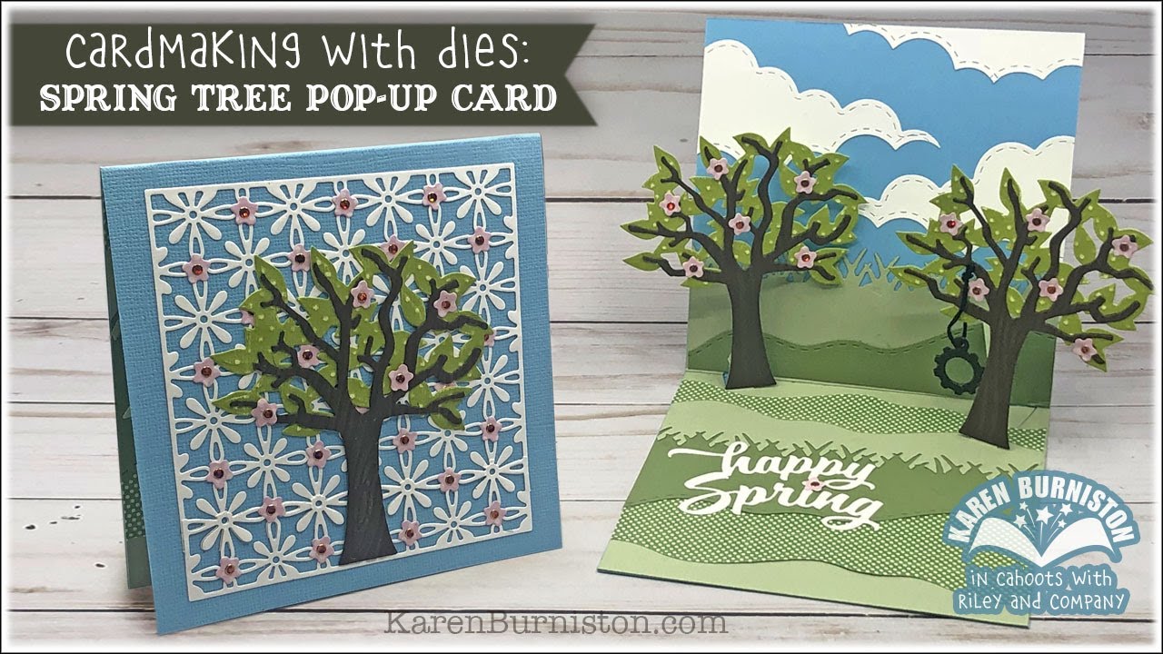Cardmaking with Dies: Happy Spring Tree Pop-up Card - YouTube